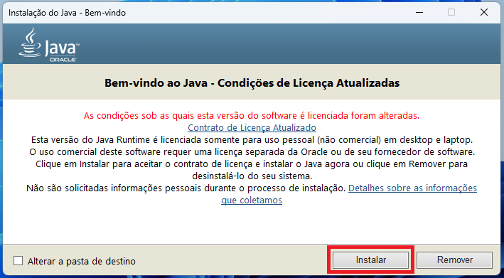 Como baixar e instalar o Java para o Aplicativo Impressora Magis5
